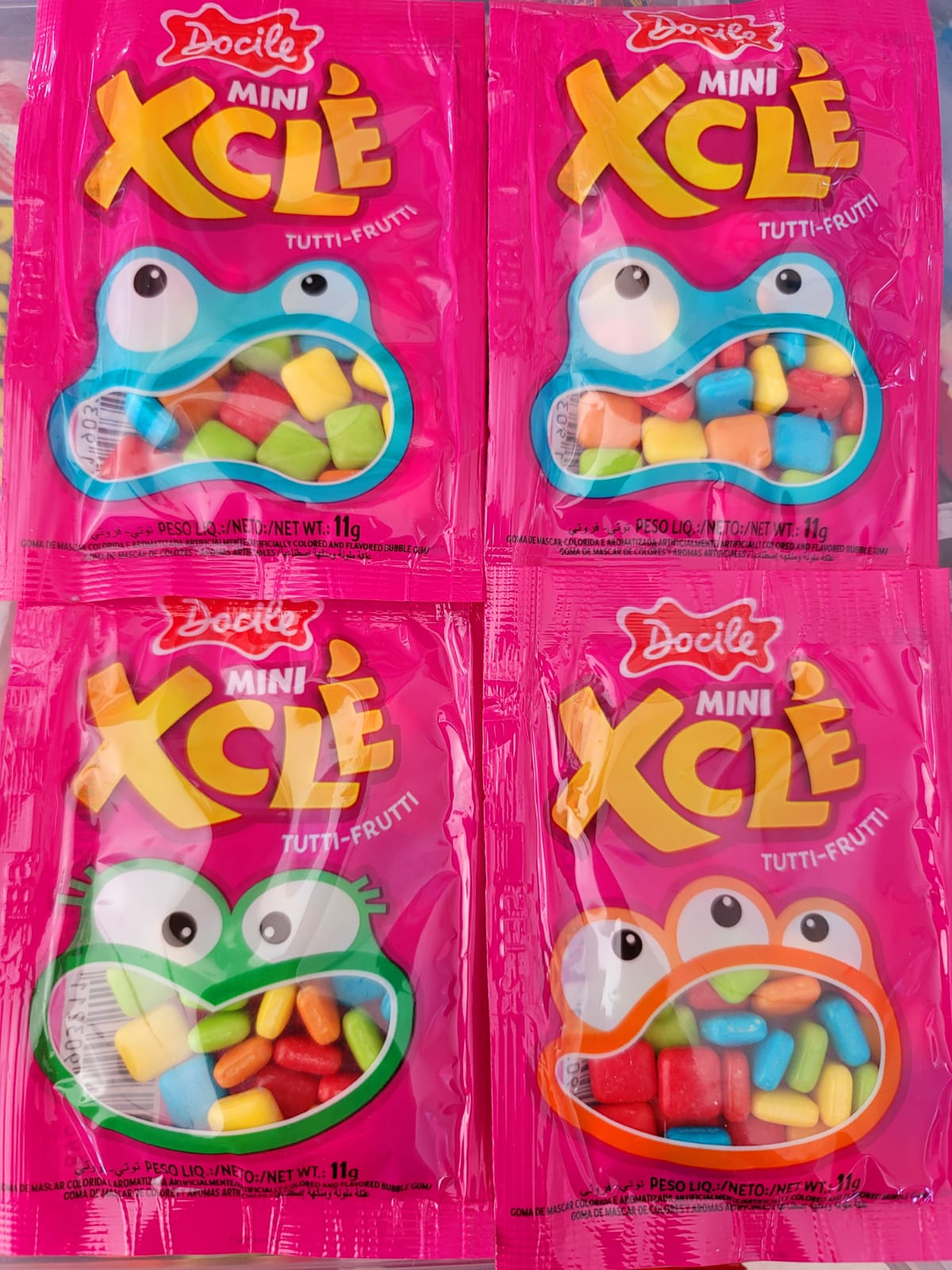 CHICLES XCLE (4 PAQUETITOS) – SWEET CANDIES PR